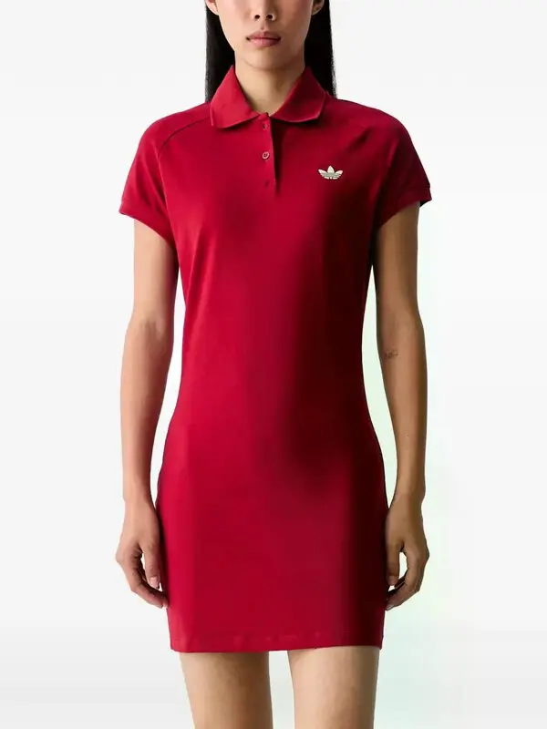Adidas Mini Logo-embroidered Polo Dress