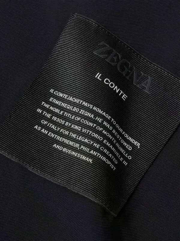 Zegna Navy Oasi Cashmere Il Conte Jacket