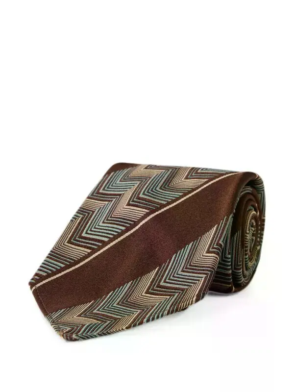 Ralph Lauren Chevron-pattern Silk Tie