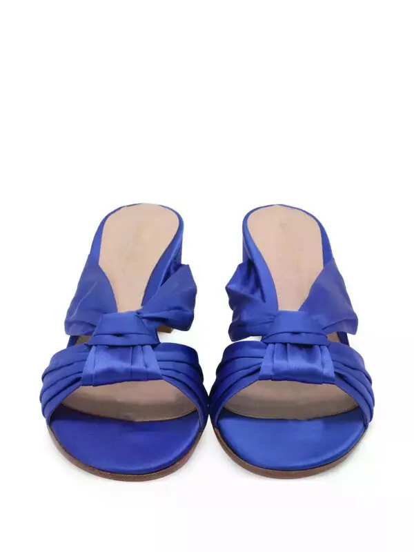 GIANVITO ROSSI Satin Twist Knot Mules
