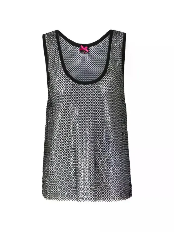 Pinko Sequin-embellished Mesh Top