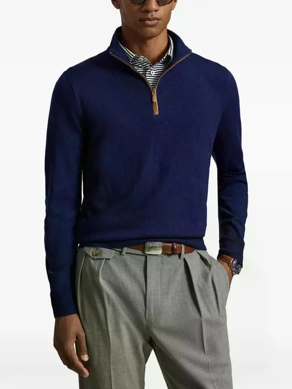 Rlx Ralph Lauren Half-zip Wool Sweater