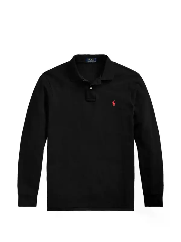 Polo Ralph Lauren Long-sleeve Mesh Polo Shirt - Black