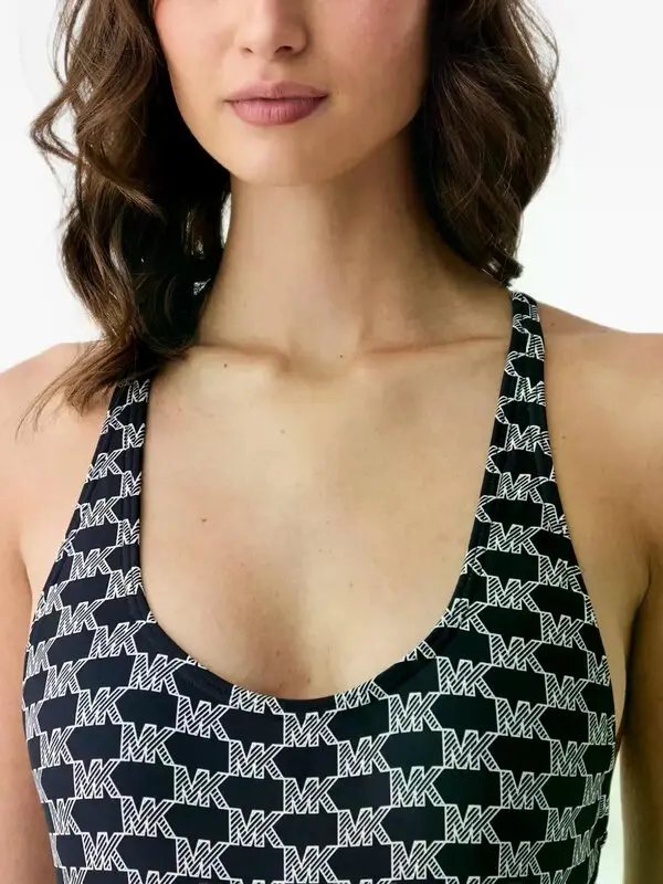 Michael Kors Logo-print Crossover Swimsuit