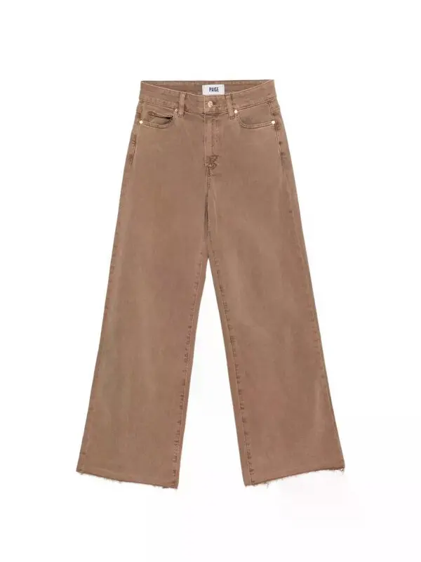 Paige Anessa Raw-hem Jeans - Brown