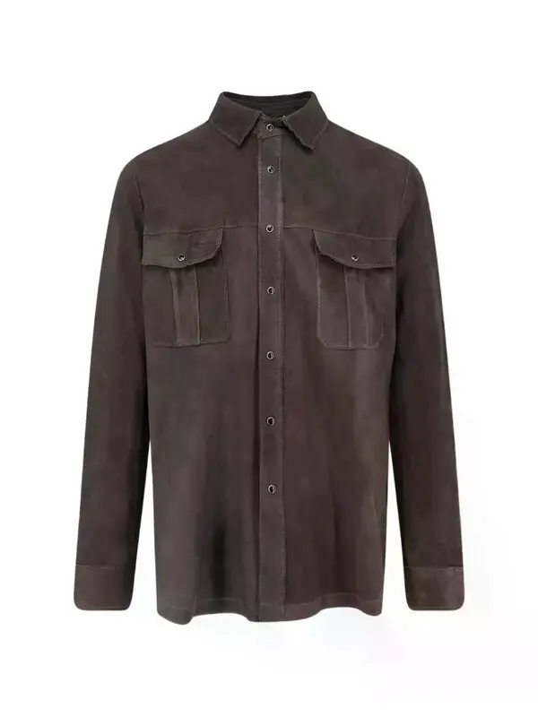 DFOUR Suede Flap-pocket Shirt