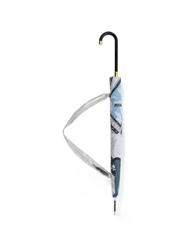 Moschino Logo-print Graphic-print Umbrella - Black