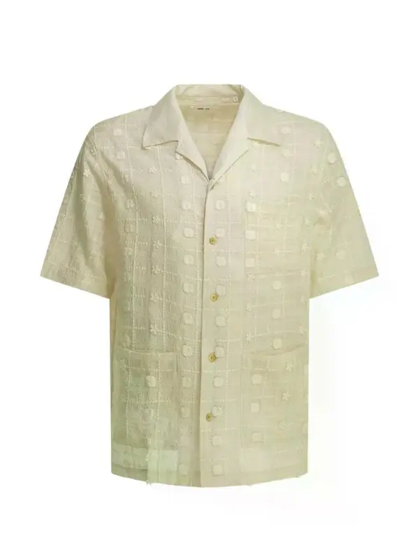 Nn07 Ben Embroidered Check-pattern Shirt