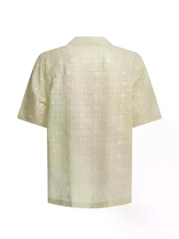 Nn07 Ben Embroidered Check-pattern Shirt
