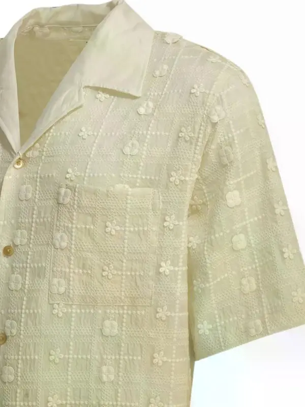Nn07 Ben Embroidered Check-pattern Shirt