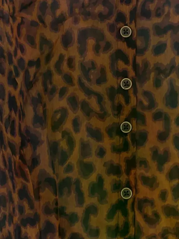 MES DEMOISELLES Leopard-print Pointed-collar Shirt