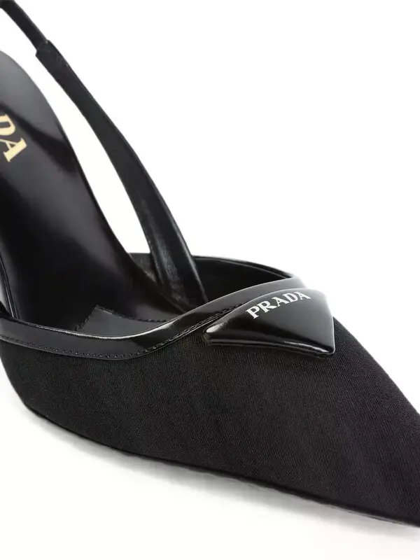 Prada Logo-plaque Slingback Pumps