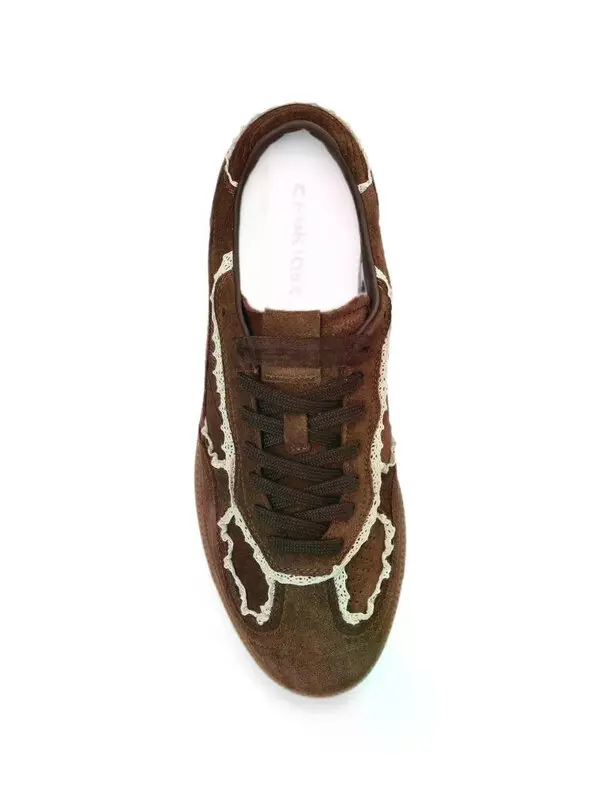 ALOHAS Crochet-trim Suede Sneakers