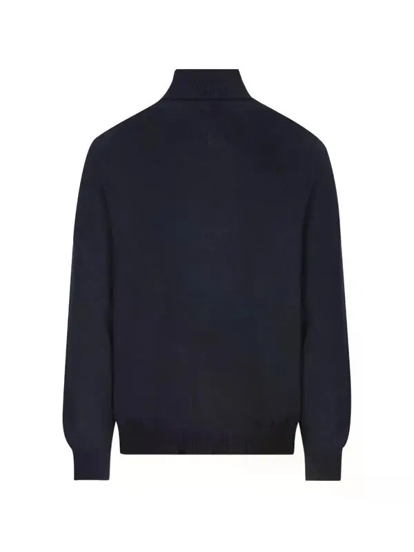 Tagliatore Roll-neck Knitted Sweater - Blue