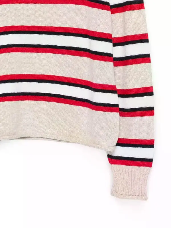 SEMICOUTURE Striped High Neck Sweater