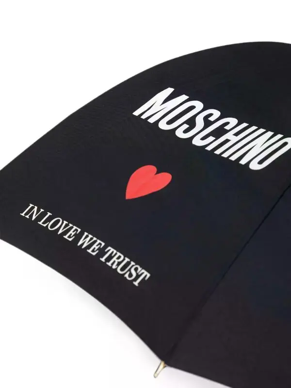 Moschino Logo-print Heart-motif Umbrella
