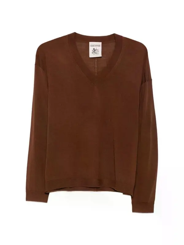 SEMICOUTURE Jade Sweater - Brown