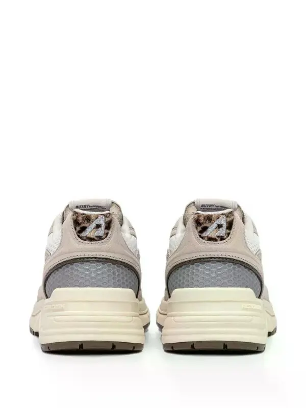 AUTRY Hyperway Leopard-print Panelled Sneakers - Neutrals