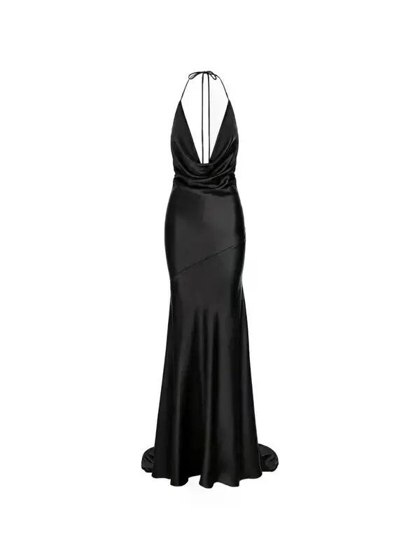 ROSERRY Cowl-neck Halterneck Dress - Pink