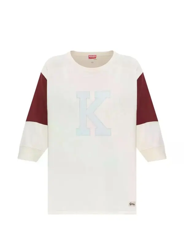 Kenzo Logo-patch Panelled T-shirt - Neutrals