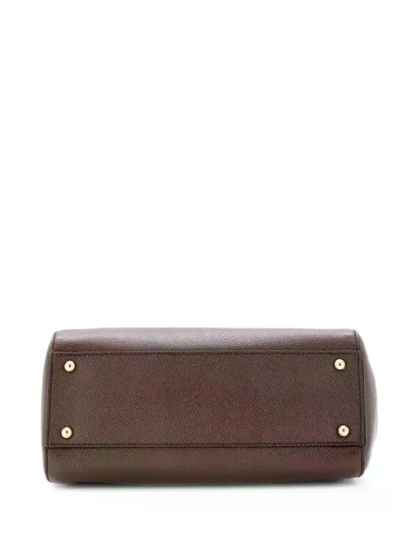 Dolce & Gabbana Miss Sicily Leather Medium Satchel - Brown