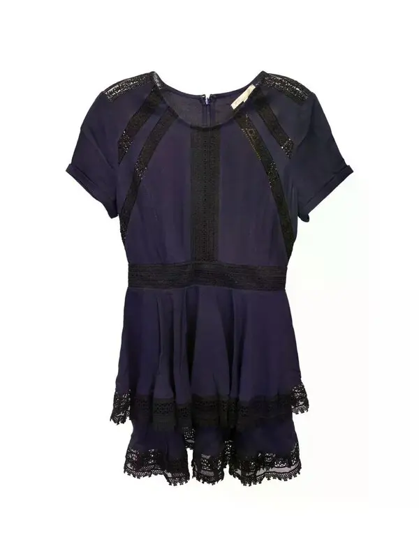Maje Raglia Tiered Lace-inset Dress