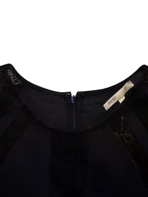 Maje Raglia Tiered Lace-inset Dress