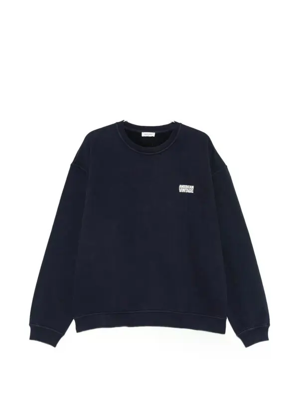 American Vintage Logo-print Sweatshirt - Blue