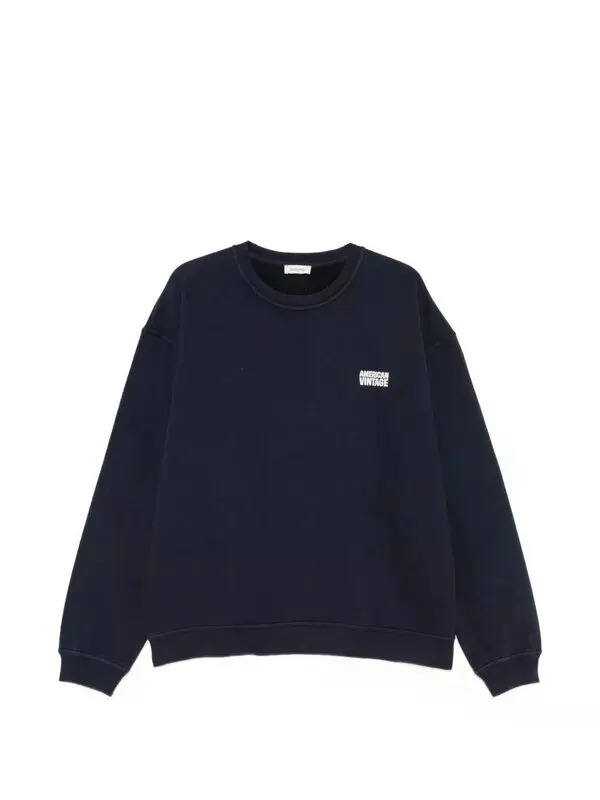 American Vintage Logo-print Sweatshirt - Blue