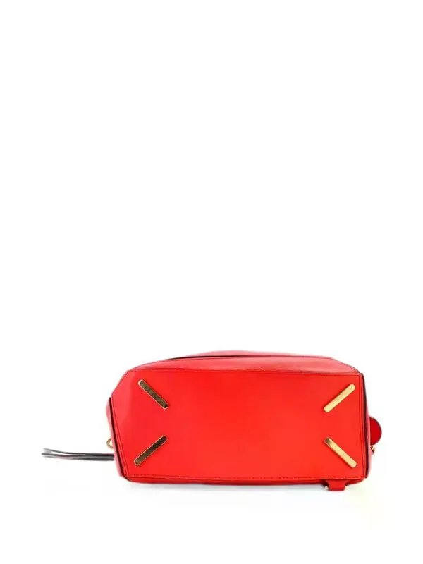 Loewe Puzzle Bag Leather Small Satchel - Red