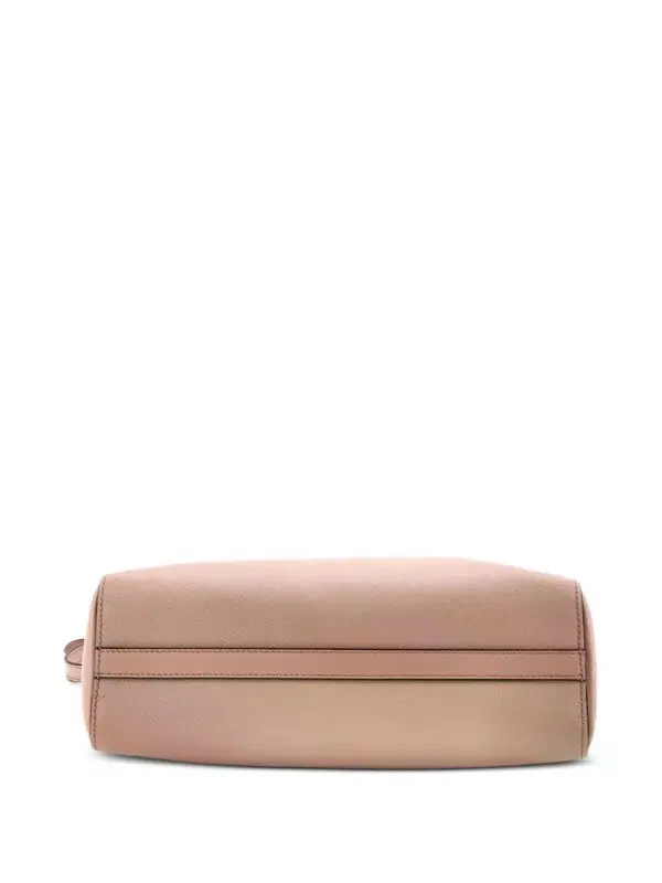 Prada Convertible Saffiano With Soft Calf Medium Tote Bag - Neutrals