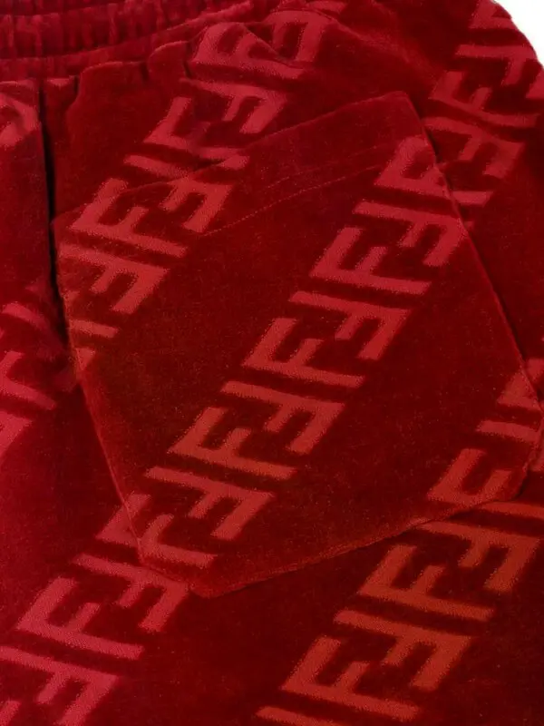 Fendi Zucca Logo-pattern Cotton Shorts