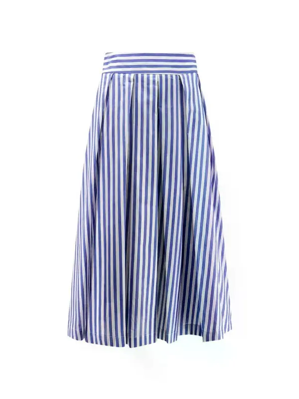 LAVI COUTURE Iris Striped Flared Midi Skirt