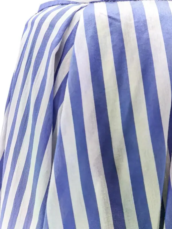 LAVI COUTURE Iris Striped Flared Midi Skirt