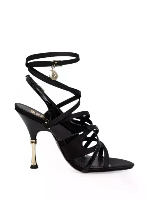 Just Cavalli Strappy Logo-charm Sandals - Black