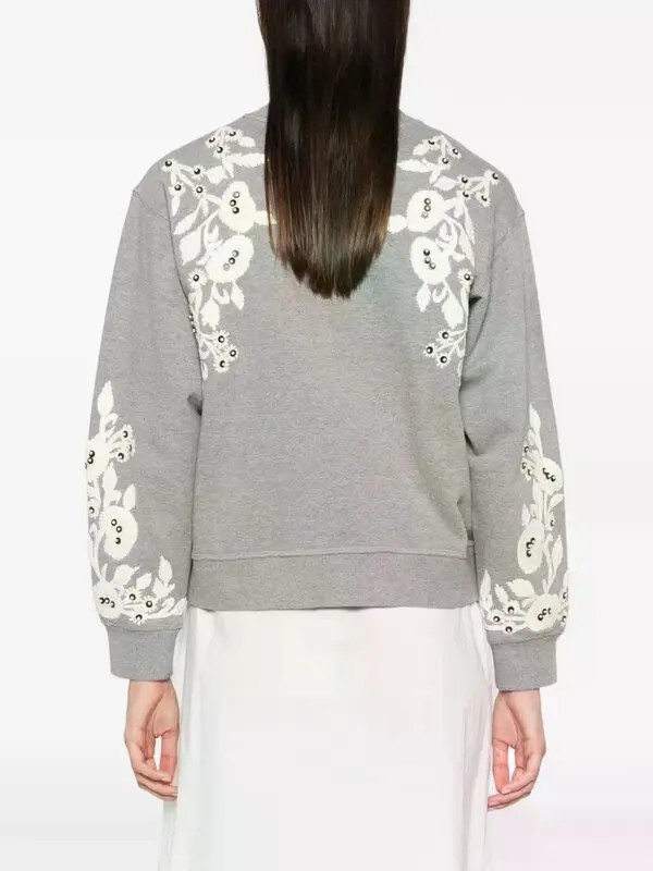 Sea Floral Embroidered Sweatshirt