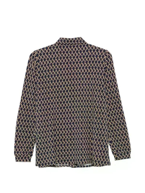 SIYU Geometric-print Button-up Shirt