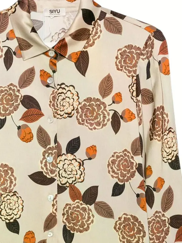 SIYU Floral-print Long-sleeve Shirt