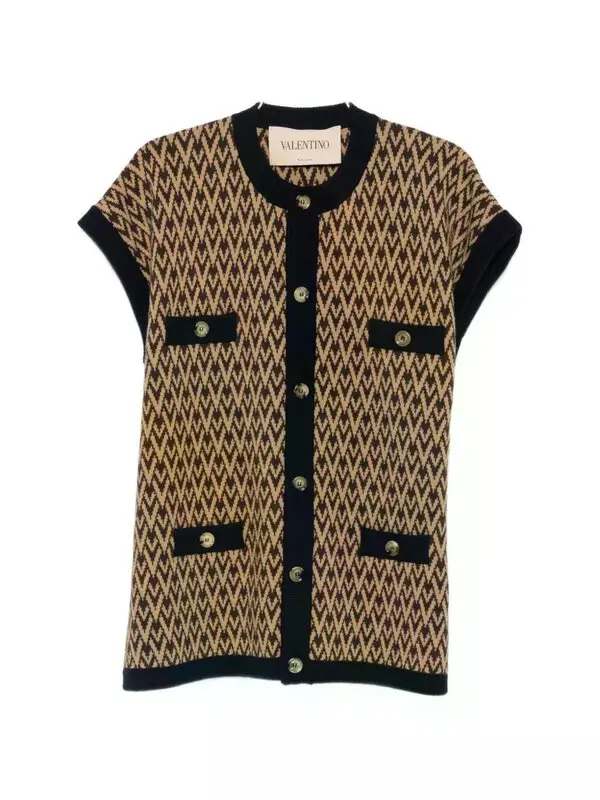 Valentino Garavani Toile Iconographe Button-up Cardigan - Neutrals