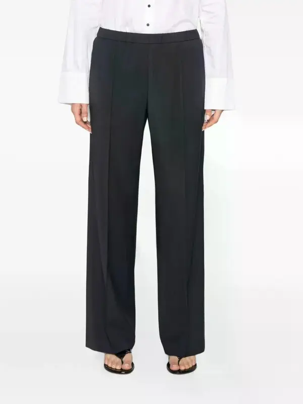Peserico Elasticated Waistband Pressed-crease Trousers