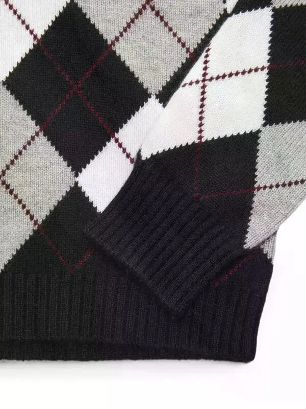 LISA YANG Antoni Argyle-knit Cashmere Sweater