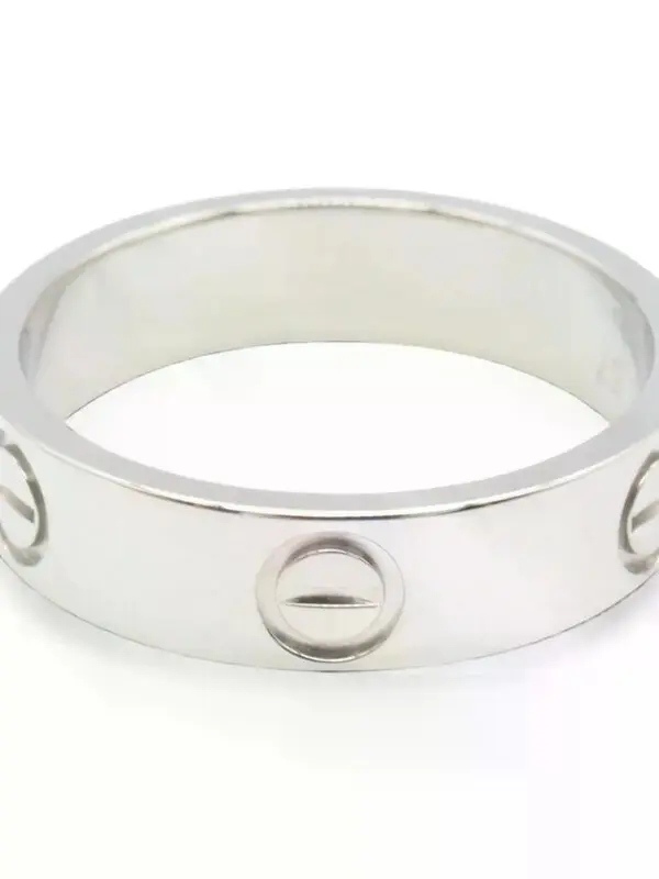 Cartier 2010s Love Platinum Ring - Silver