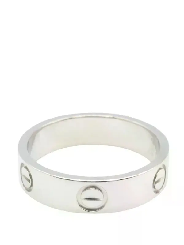 Cartier 2010s Love Platinum Ring - Silver