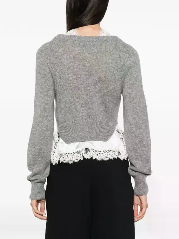Ermanno Scervino Lace-trim Layered Knit