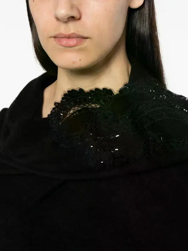 Ermanno Scervino Lace-embellished Draped Cardigan