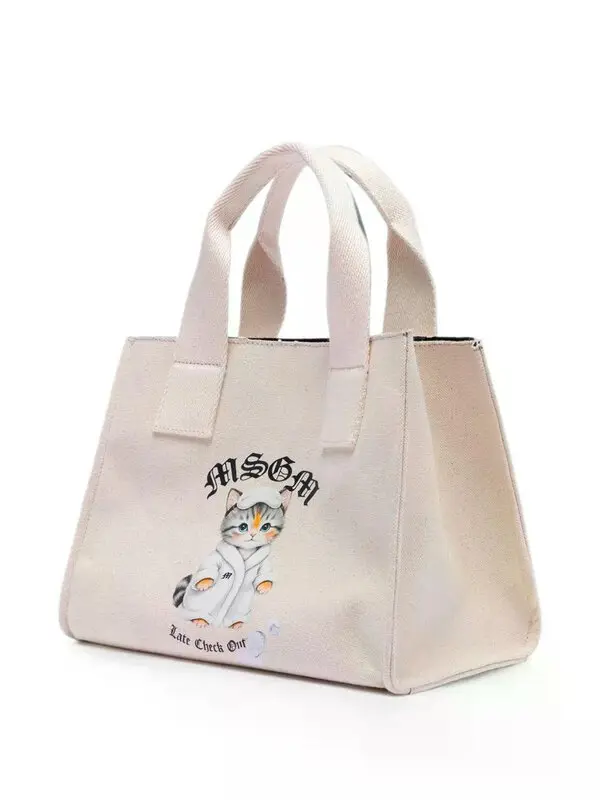 MSGM Cat-print Tote Bag