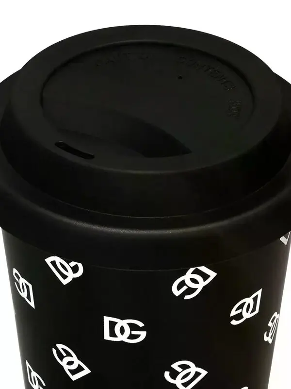 DOLCE & GABBANA CASA Logo-print Silicone-lid Mug