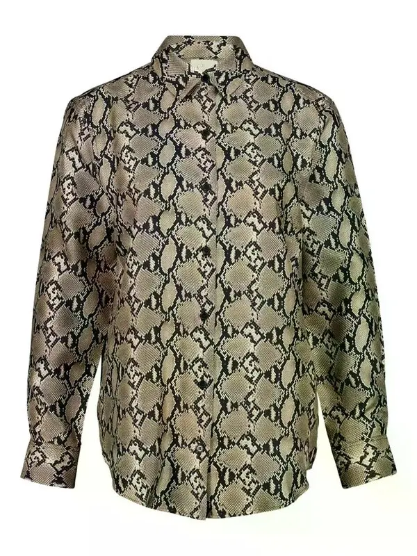 PAULA Snakeskin Printed Twill Shirt