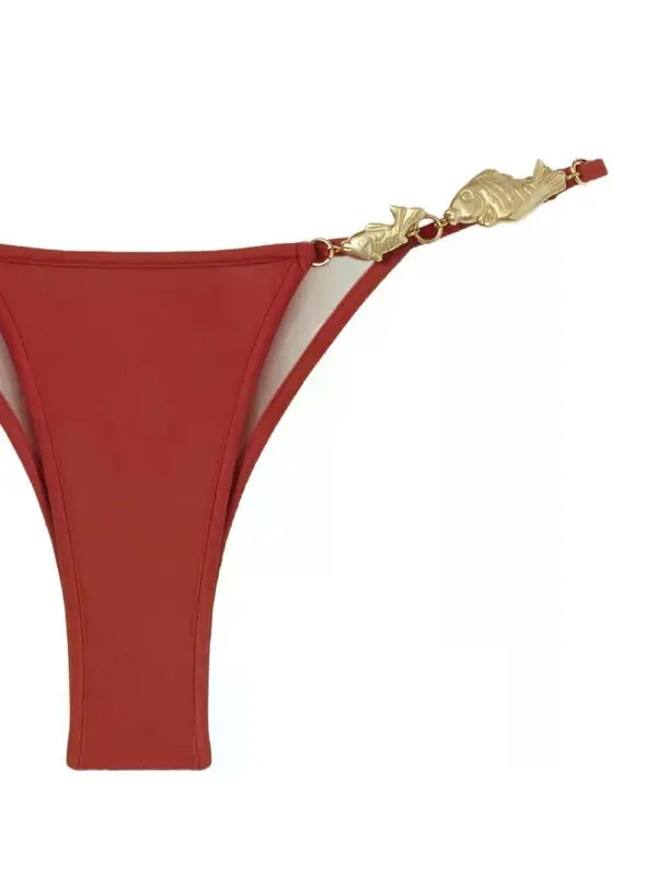 REINA OLGA Splash Fish-detail Bikini Bottoms