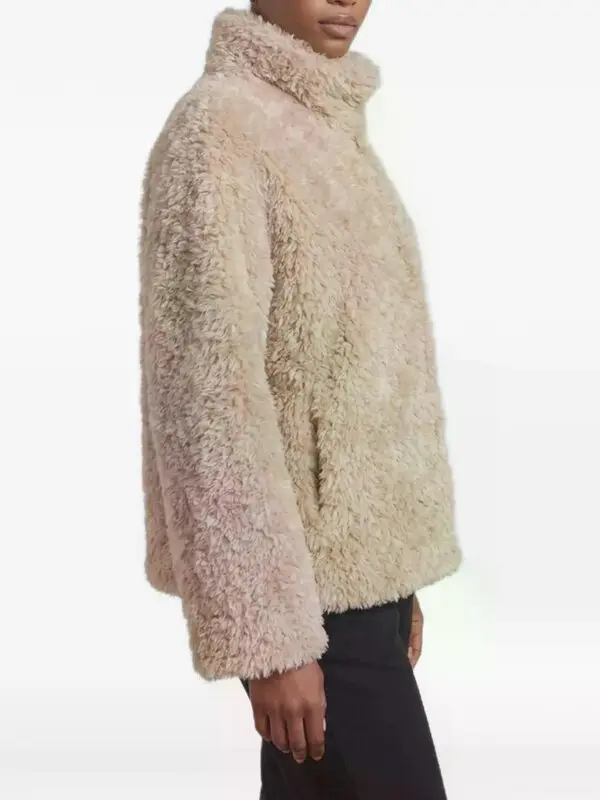 Herno Faux Fur Stand-up Collar Jacket